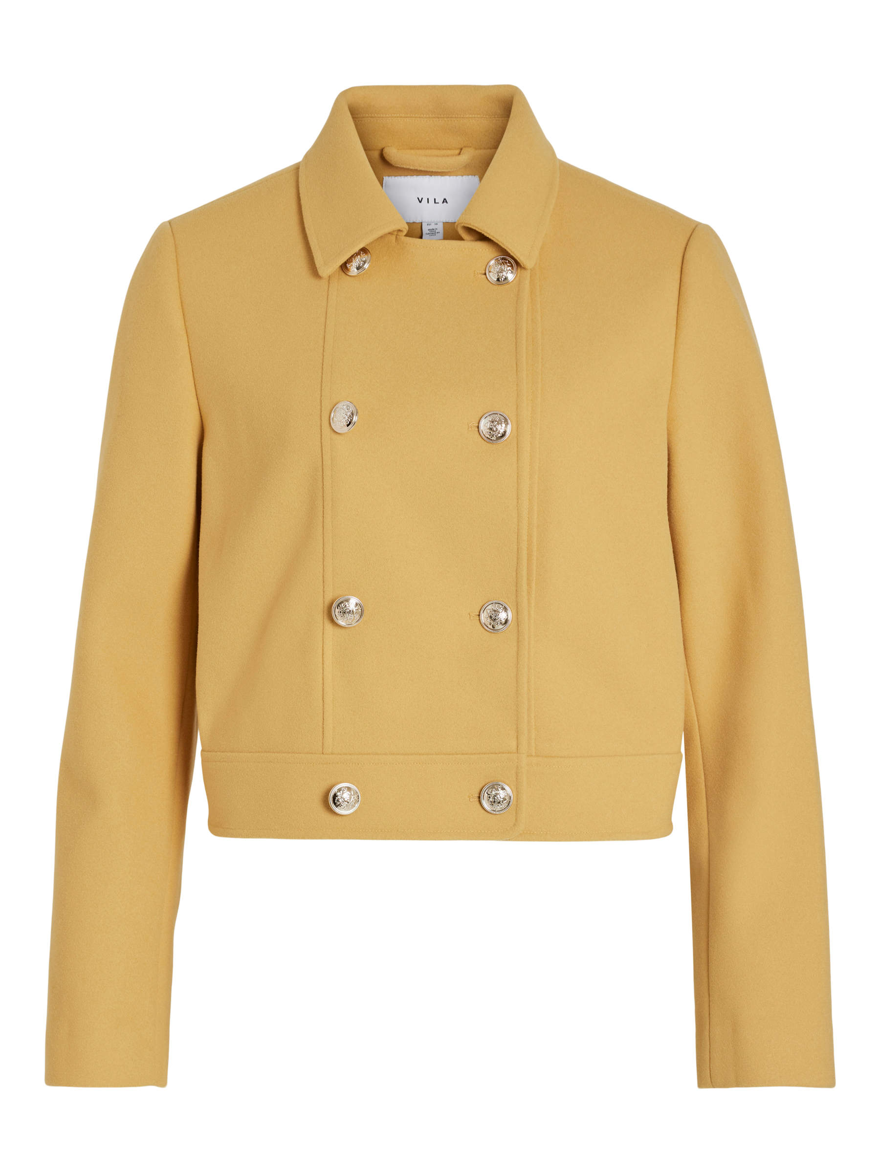DUBBELKNÄPPT JACKA (Yellow) | Vila® Official Online Shop