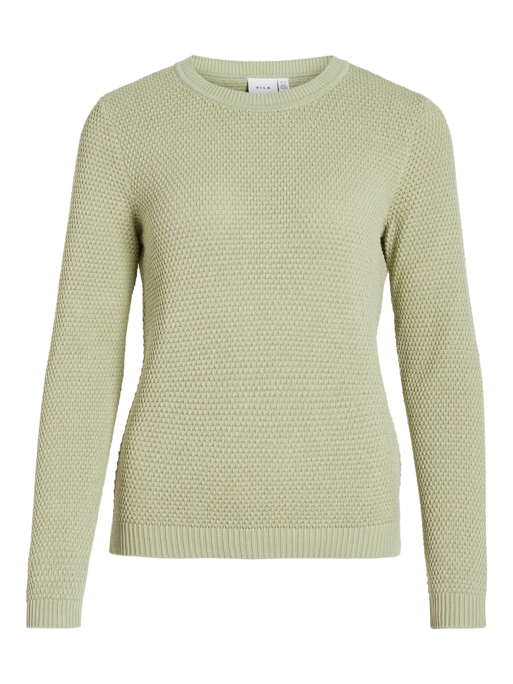 BASIC KNITTED PULLOVER | Green | VILA®