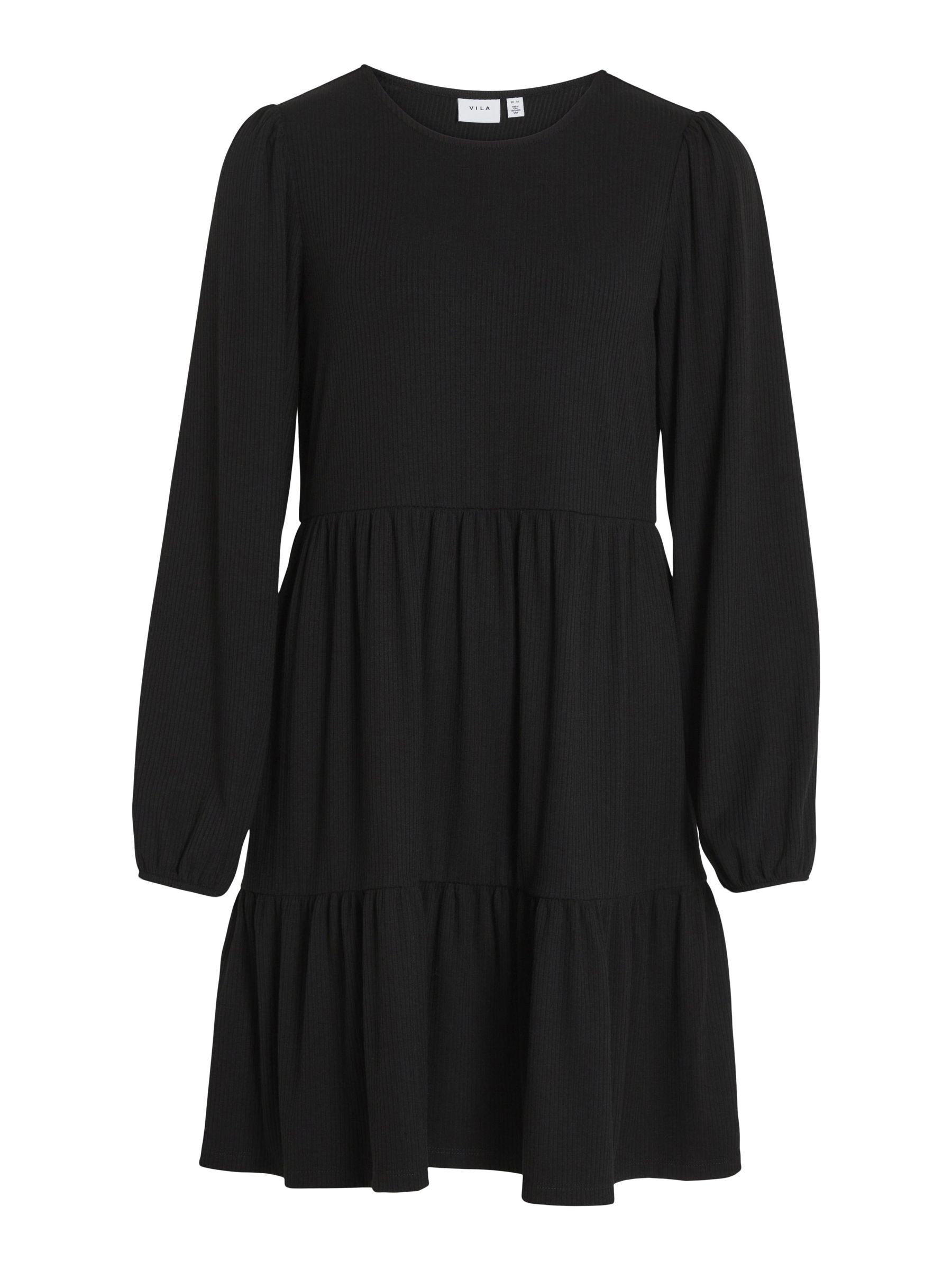 LANGERMET KORT KJOLE | Sort | VILA®