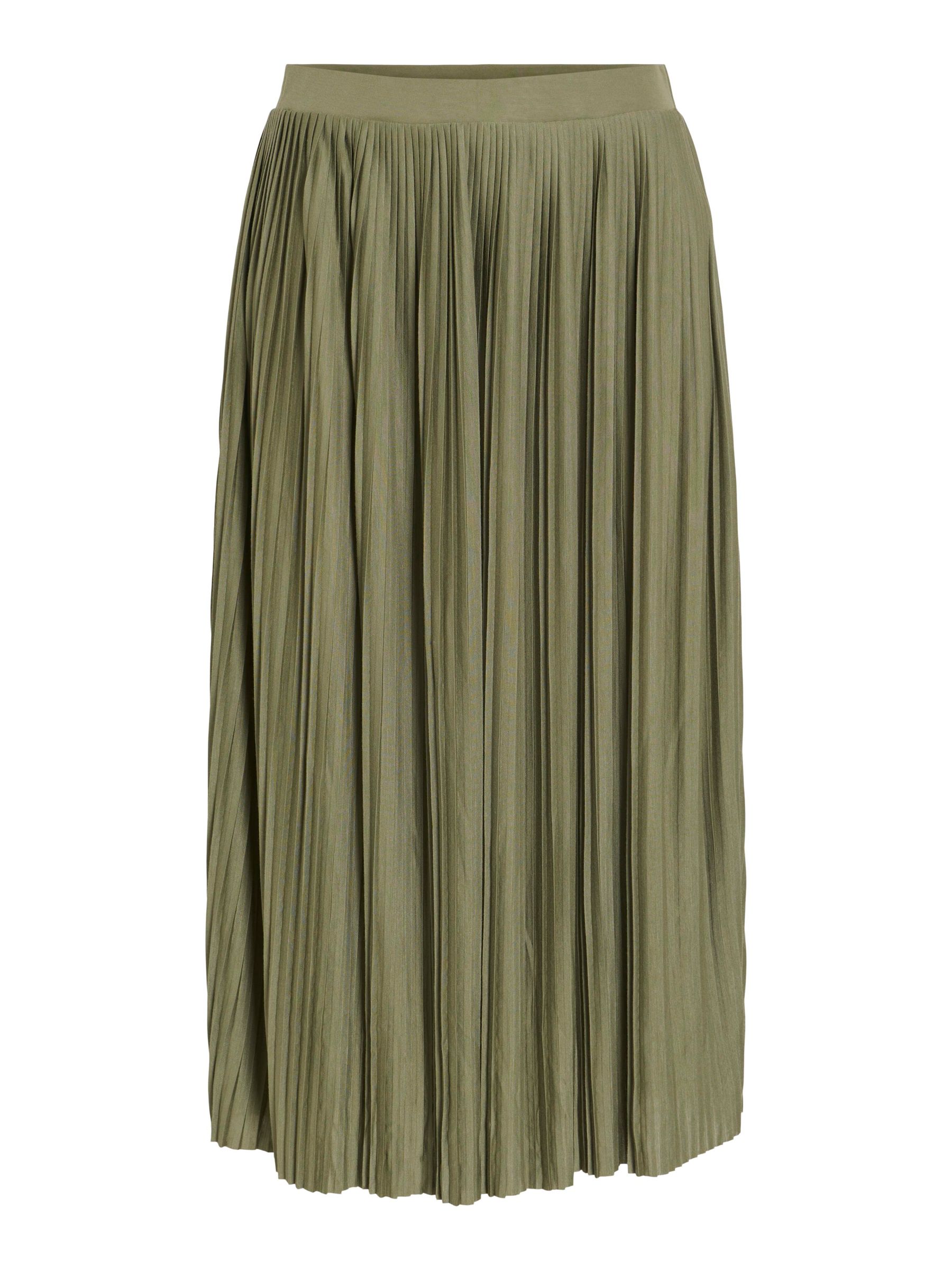 PLEATED MIDI SKIRT | Green | VILA®