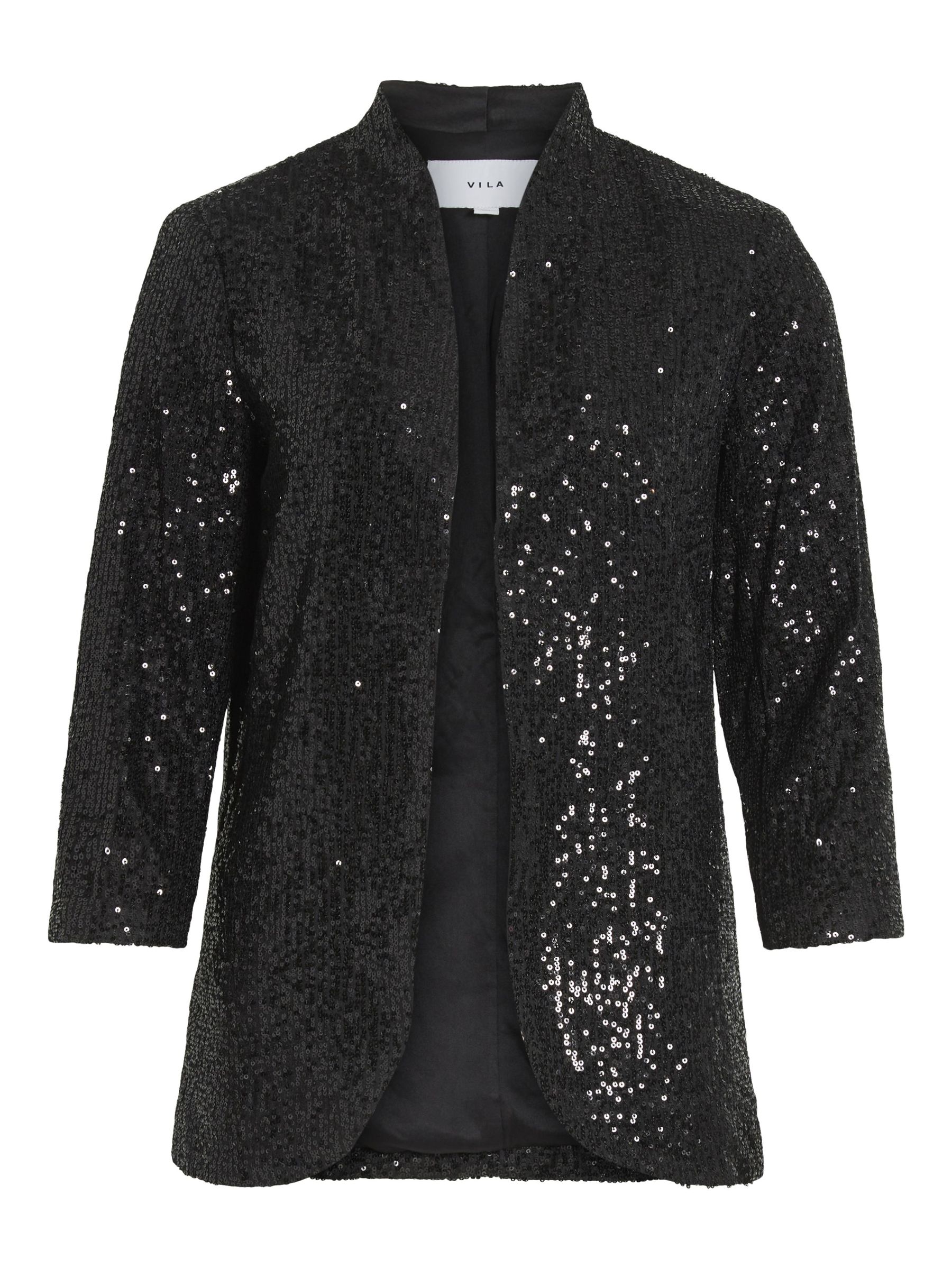 BESKURNA ÄRMAR PALJETTER KAVAJ | Svart | VILA®