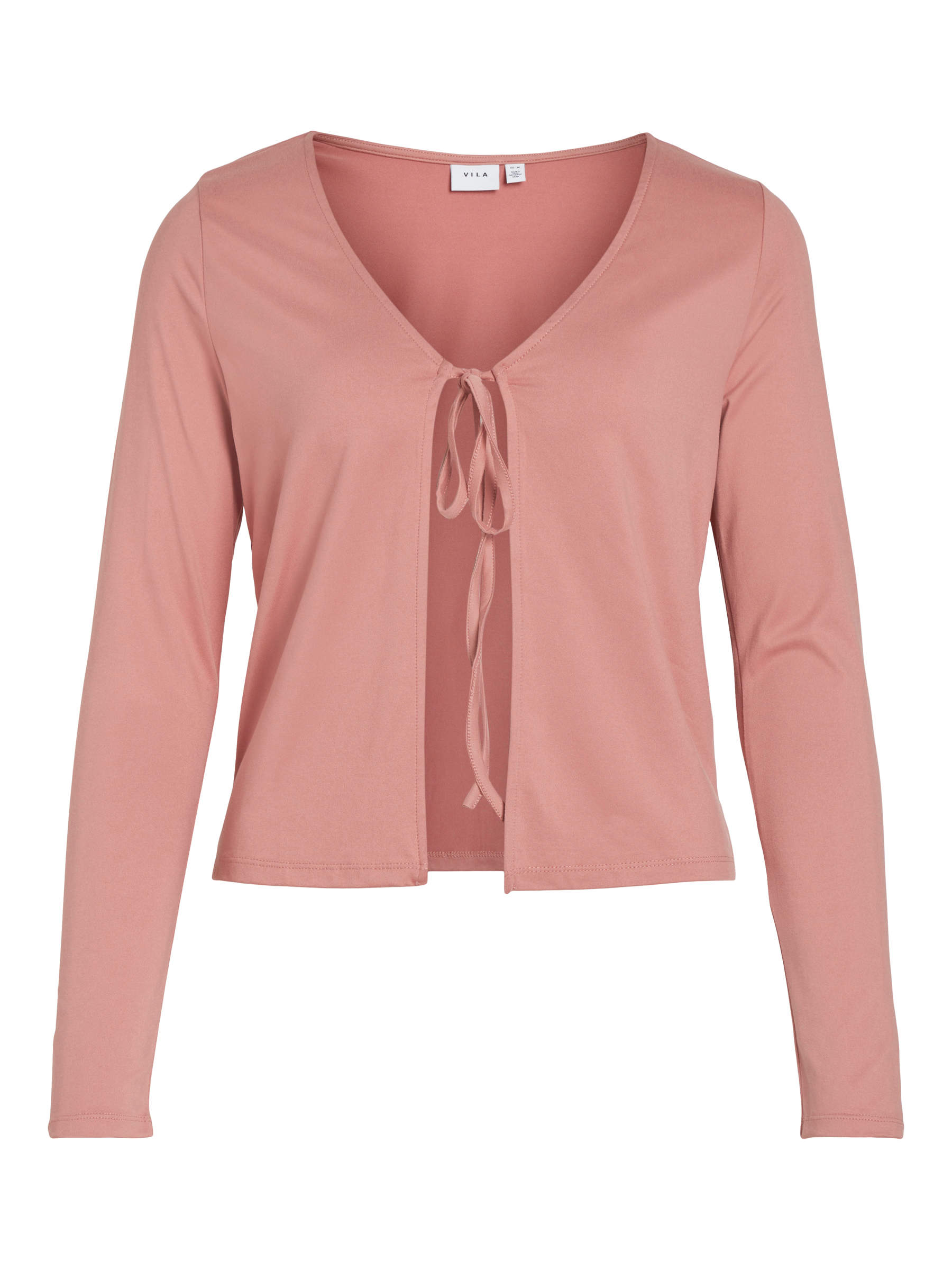 TIE STRING CARDIGAN (Pink) | Vila Online Shop
