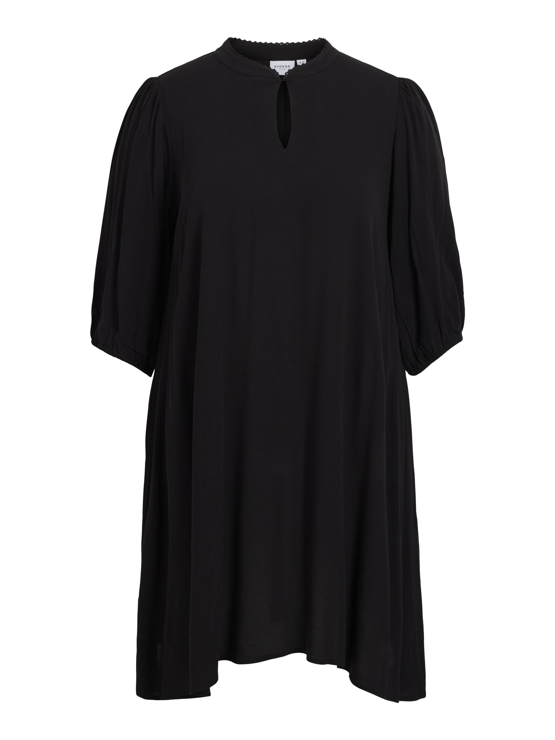 CURVE - MED 3/4-ÆRMER KORT KJOLE | Sort | VILA®