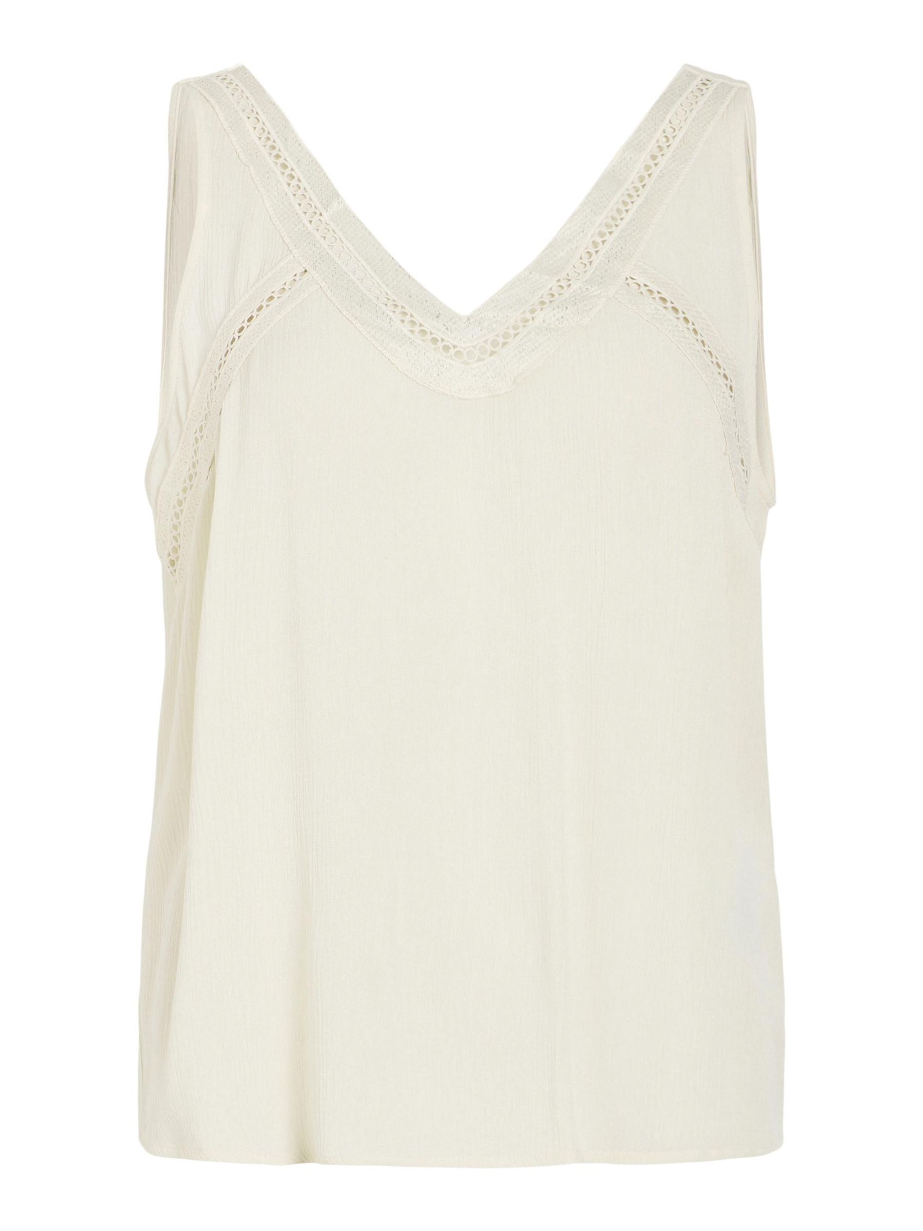 ÆRMELØS TOP MED V-HALS (Beige) | Vila® Official Online Shop