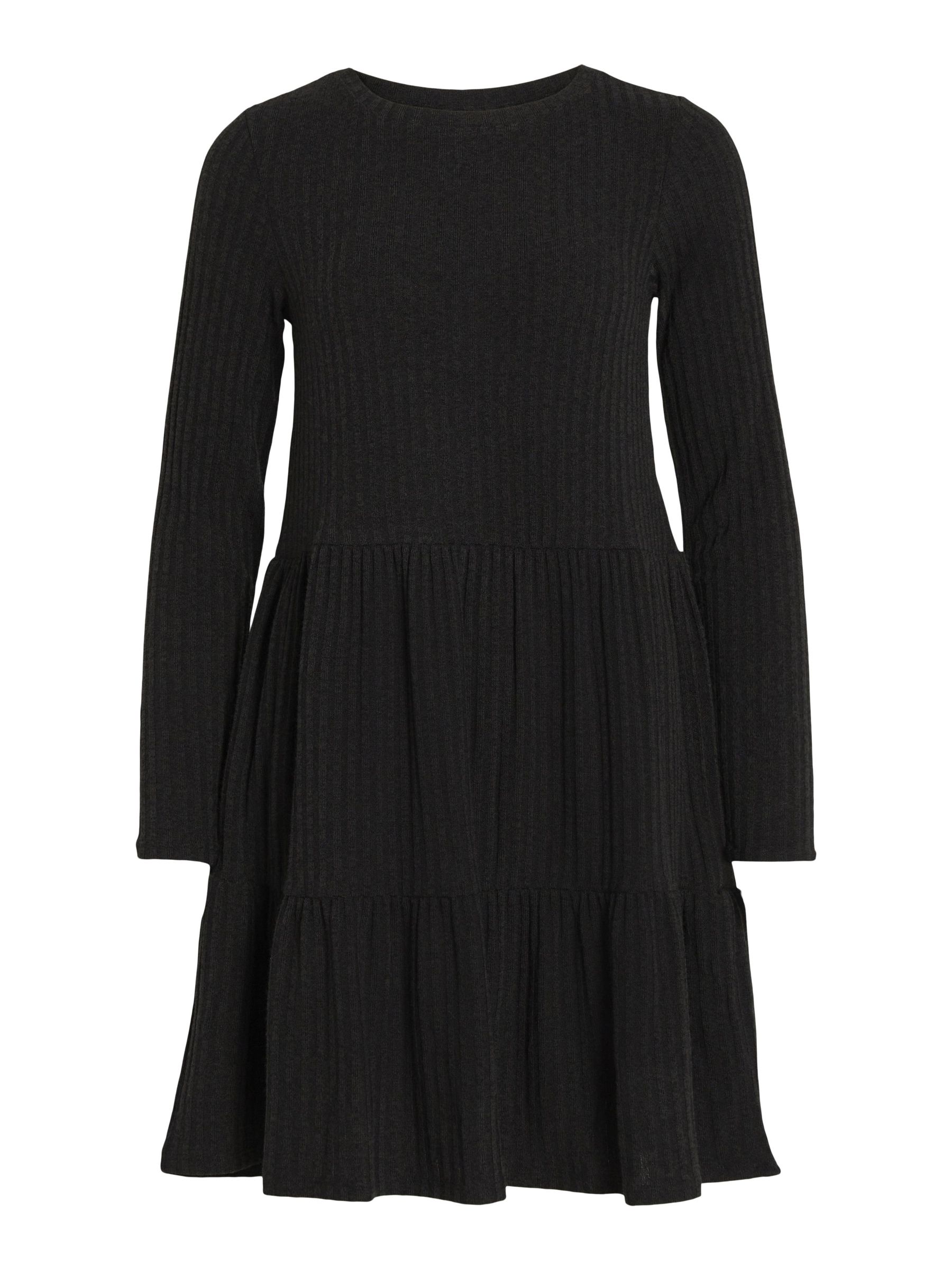 LANGÆRMET KORT KJOLE | Sort | VILA®