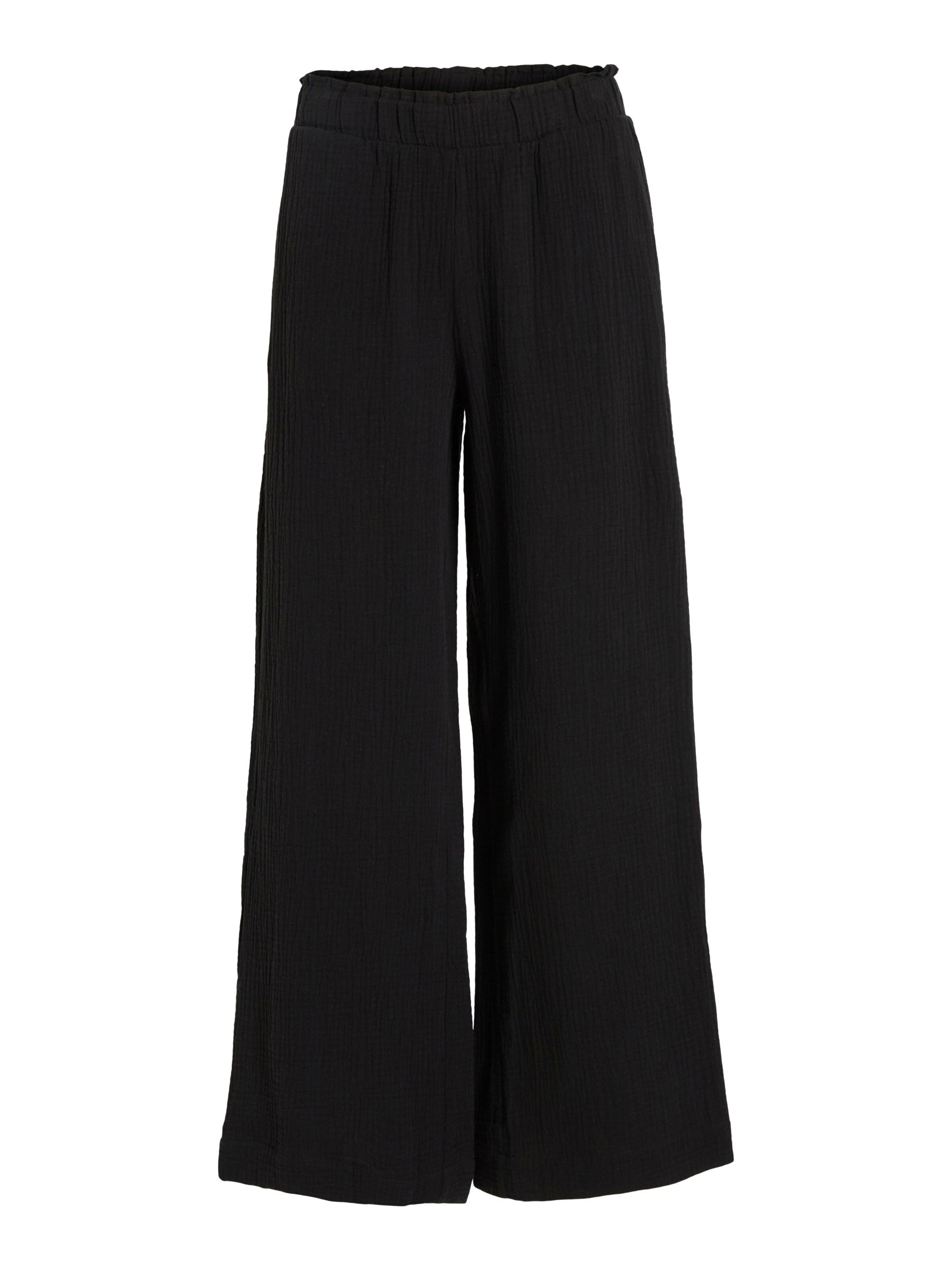 RAKA BYXOR MED HÖG MIDJA (Black) | Vila® Official Online Shop