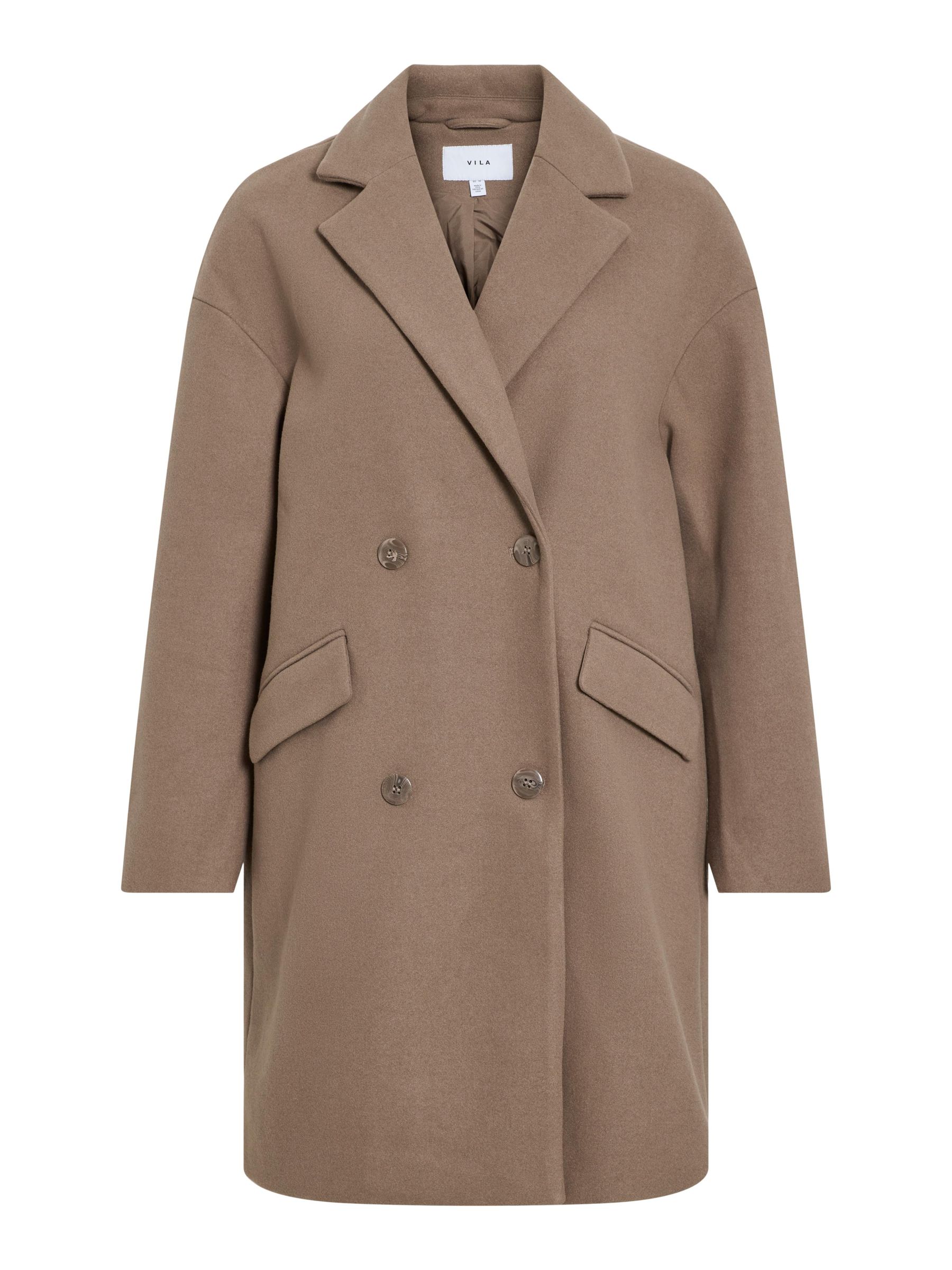 DUBBELKNÄPPT KAPPA | Brun | VILA®
